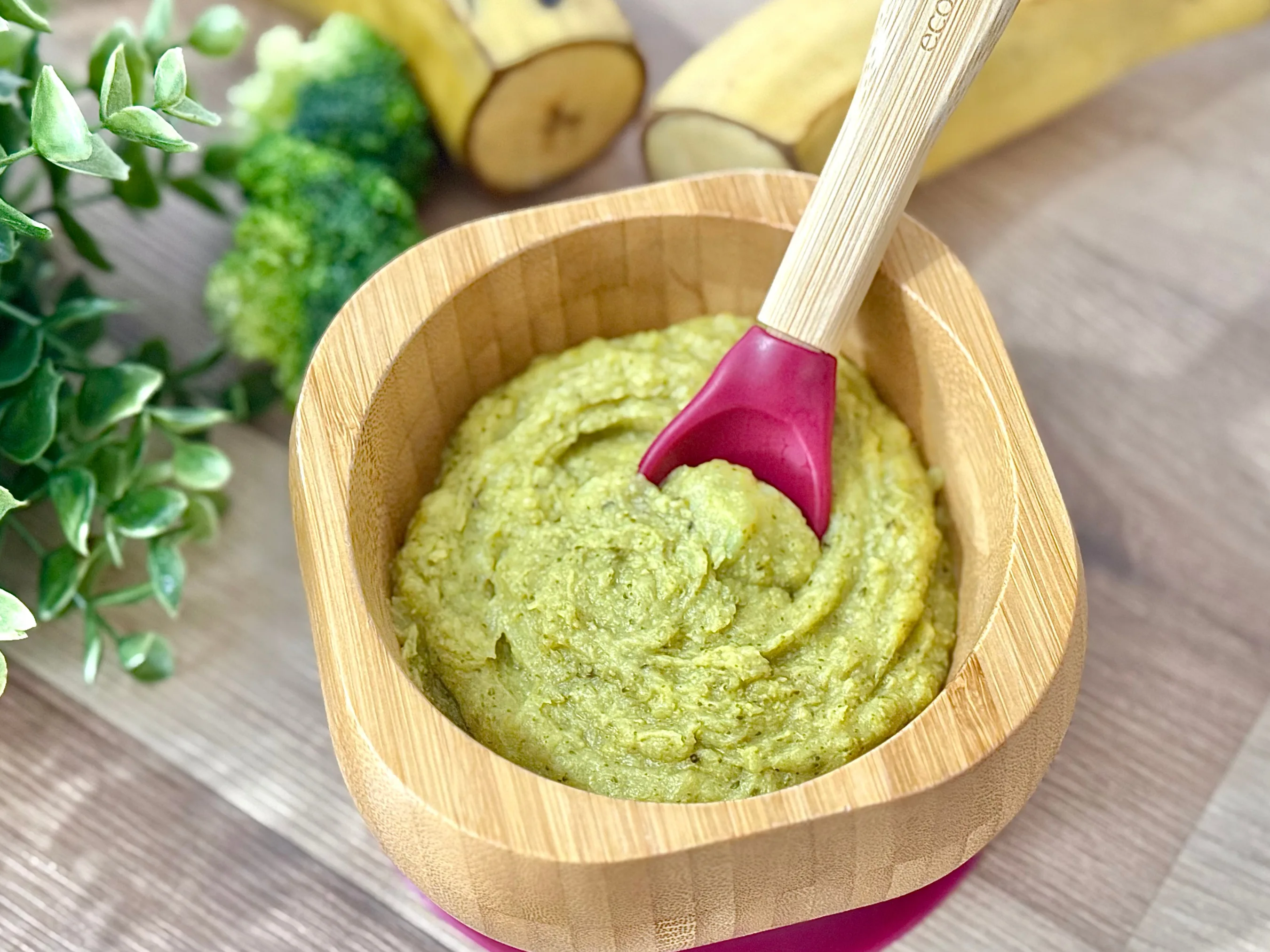 Plantain & Broccoli Curry Purée